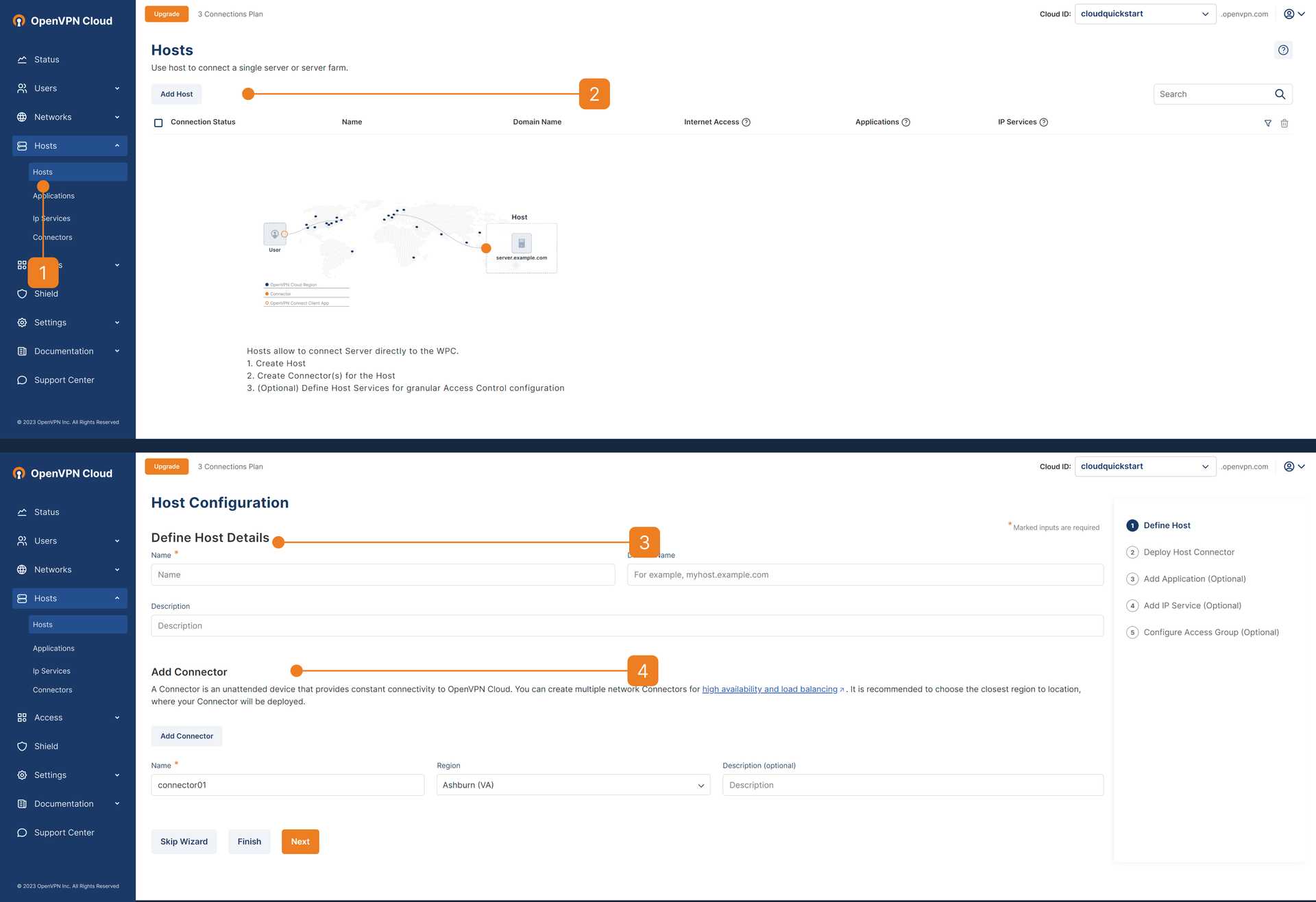 Hosts | OpenVPN Cloud Quick Start